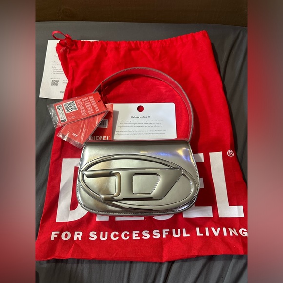 Diesel | Bags | Diesel Silver Dr Bag | Poshmark